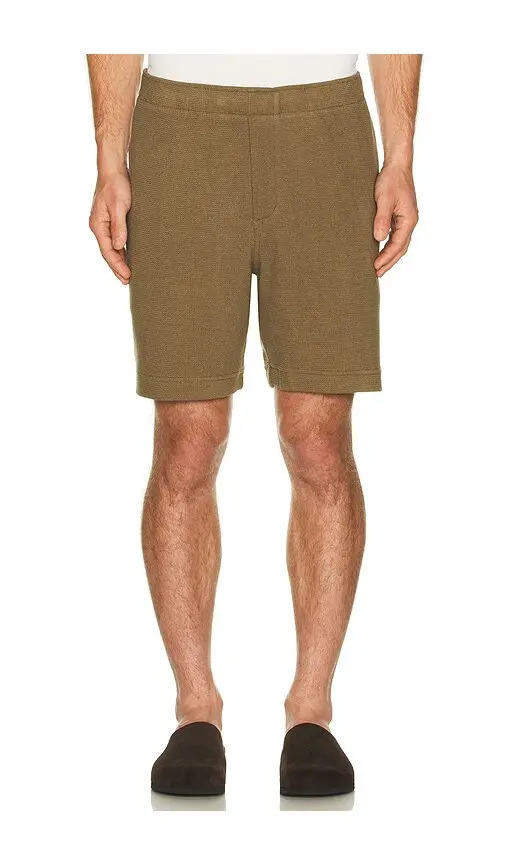 Vince Boucle Elastic Waist Short - Green