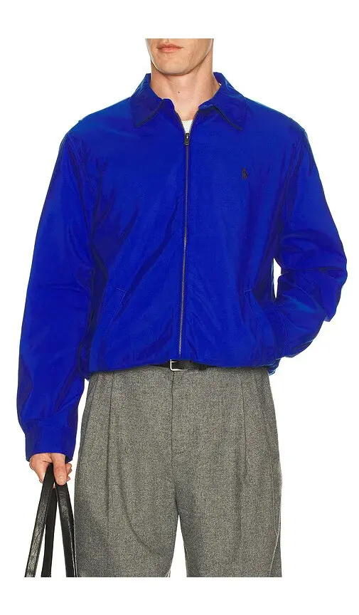 Polo Ralph Lauren Long Sleeve Polyester Twill Bi-swing Windbreaker Jacket - Royal