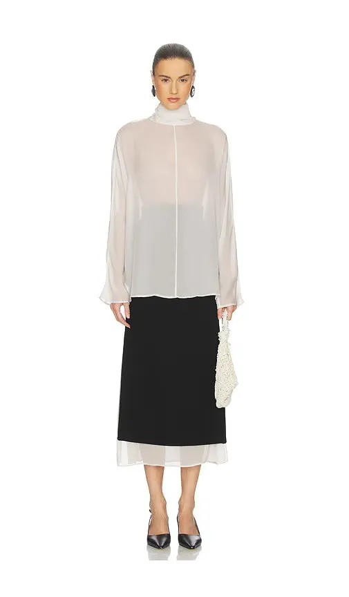 HELSA Dolman Popover Top In Cupro