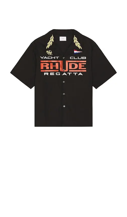 Rhude Regatta Club Shirt In . Also - Black