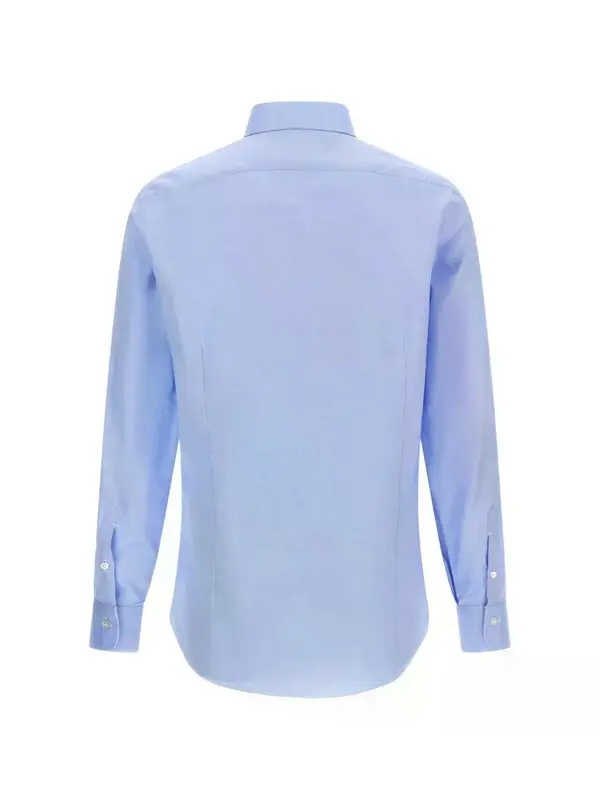 BARBA NAPOLI Oxford Cotton Shirt - Blue