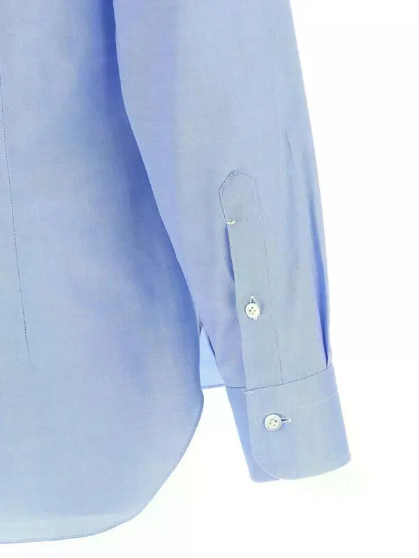 BARBA NAPOLI Oxford Cotton Shirt - Blue