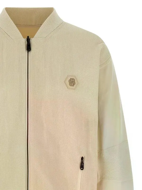 BOSS Ribbed Zip-up Bomber Jacket