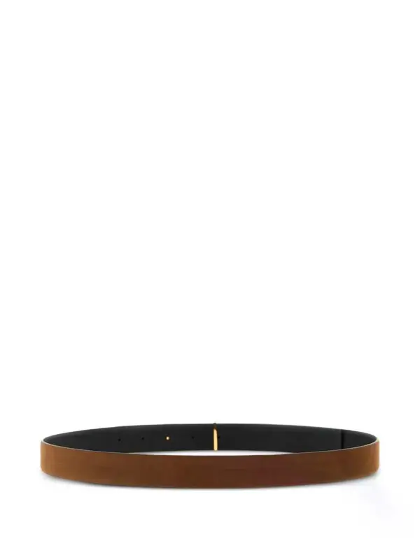 TOM FORD Reversible Leather Logo Belt - Brown