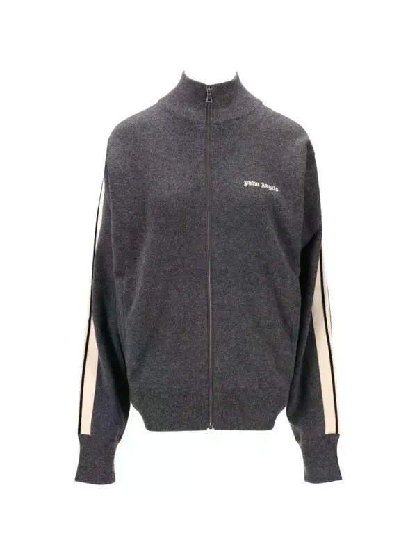 Palm Angels Logo Stripe Track Jacket - Grey