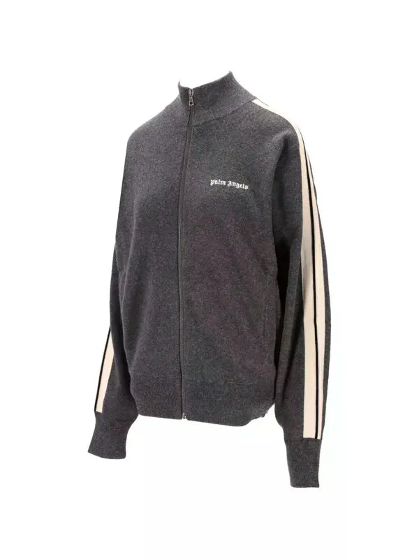 Palm Angels Logo Stripe Track Jacket - Grey