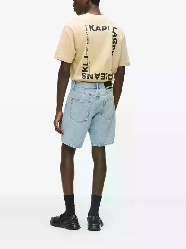 Karl Lagerfeld Distressed Denim Shorts