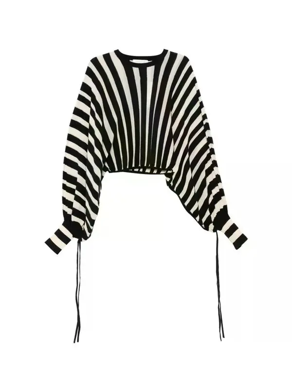 Zimmermann Striped Balloon-sleeve Top