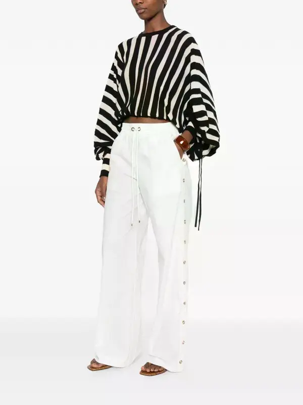Zimmermann Striped Balloon-sleeve Top