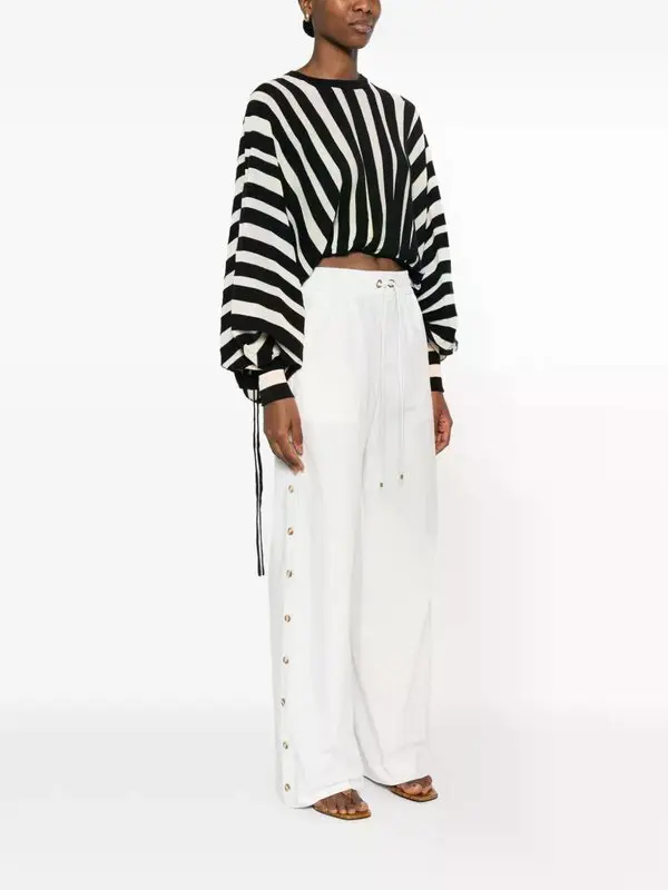 Zimmermann Striped Balloon-sleeve Top