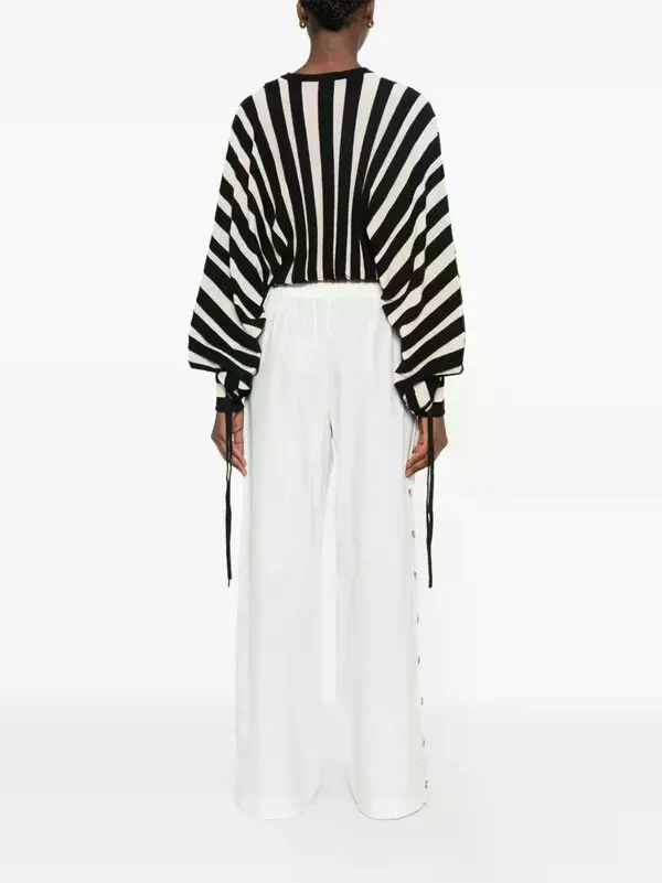 Zimmermann Striped Balloon-sleeve Top