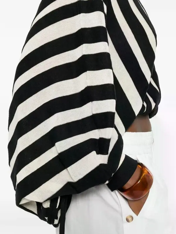 Zimmermann Striped Balloon-sleeve Top
