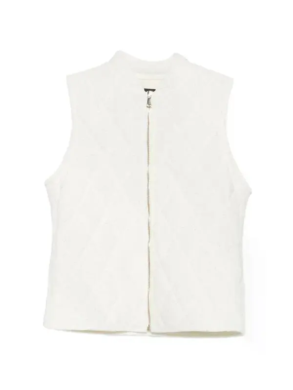 Fabiana Filippi Quilted Zip Vest - Neutrals