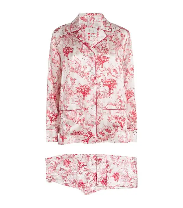 Harrods Silk Toile Pyjama Set - Pink