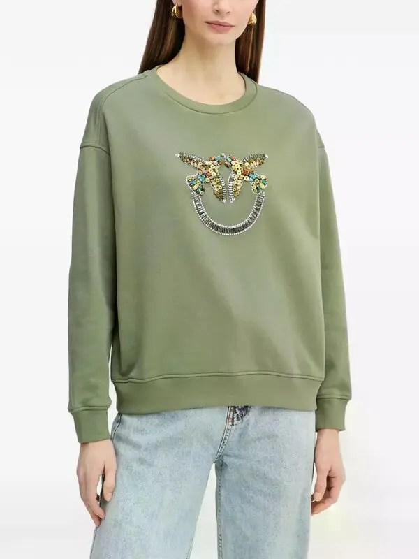Pinko Beaded-logo Sweatshirt