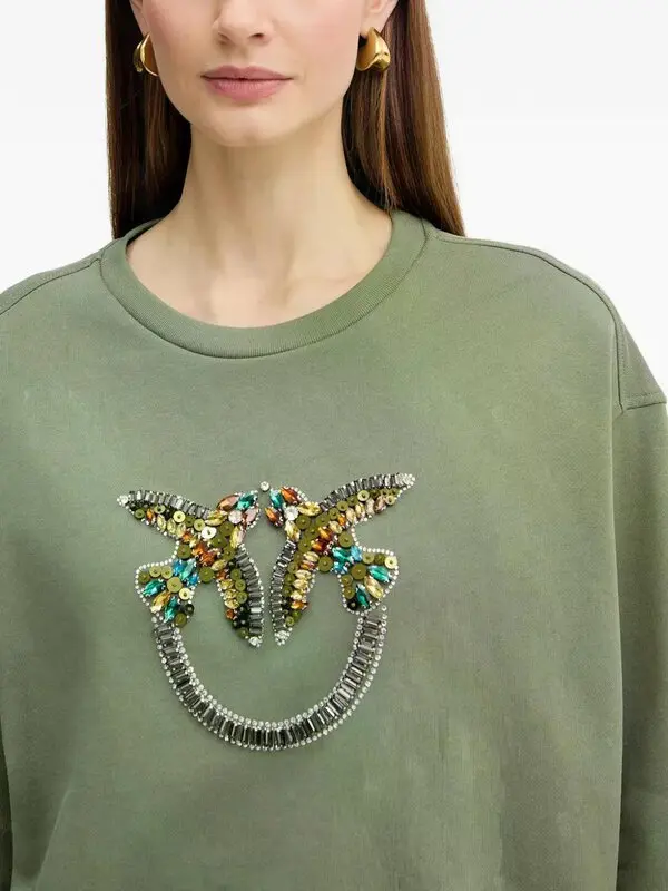 Pinko Beaded-logo Sweatshirt