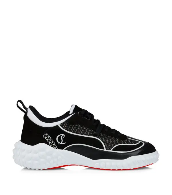 CHRISTIAN LOUBOUTIN Mara Embroidered Sneakers - Black