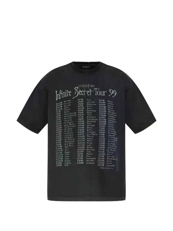 MISBHV Infinite Secret Tour Print T-shirt - Black