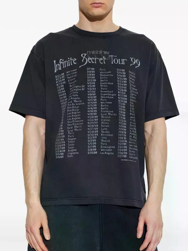 MISBHV Infinite Secret Tour Print T-shirt - Black