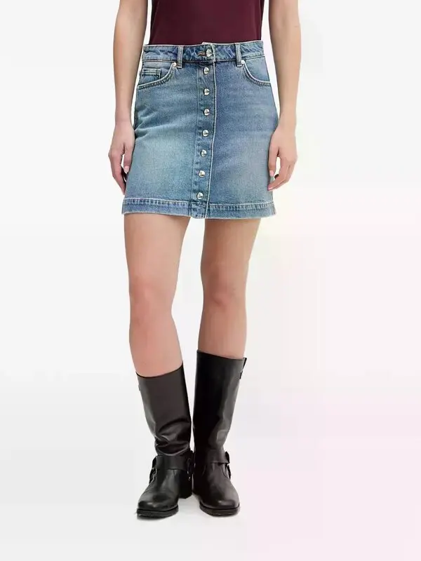 Hugo Buttoned Denim Mini Skirt