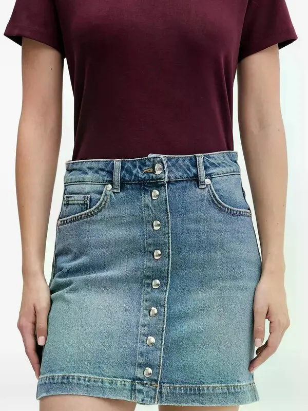 Hugo Buttoned Denim Mini Skirt