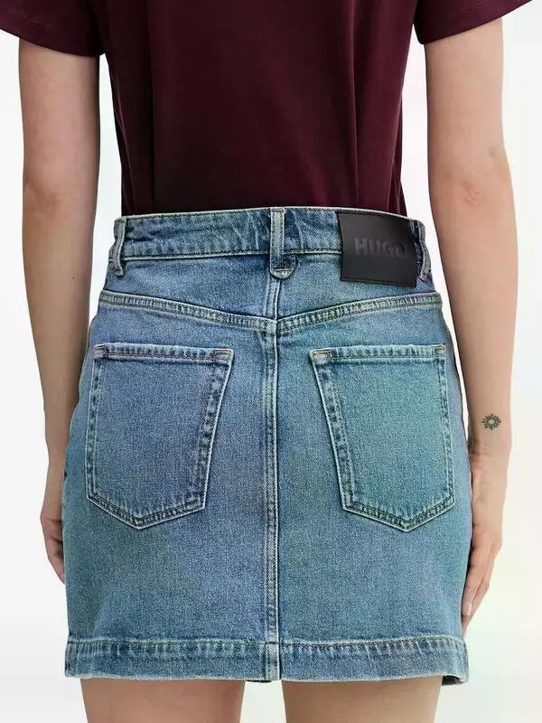 Hugo Buttoned Denim Mini Skirt