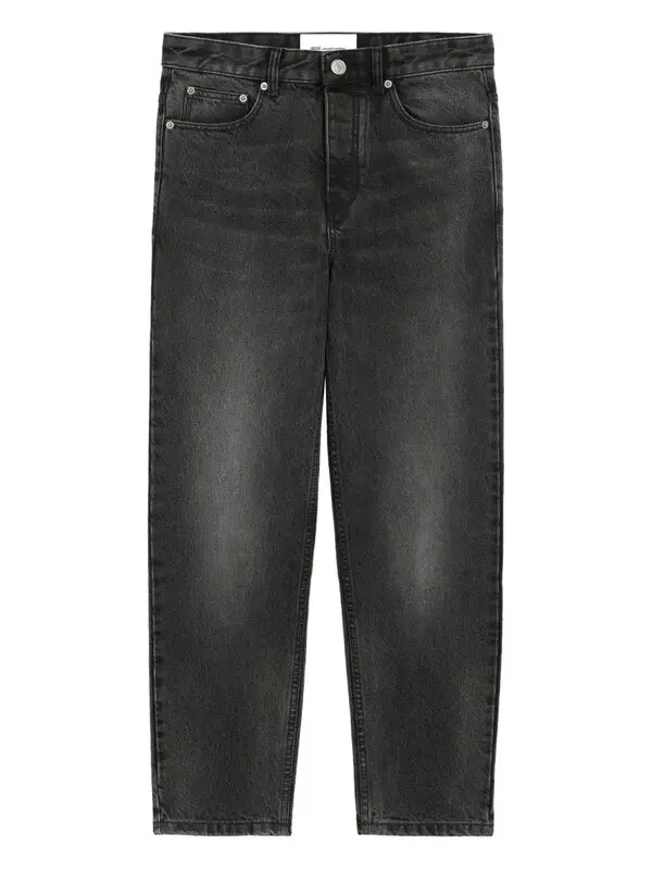 AMI Paris Cotton Tapered Fit Jeans - Grey
