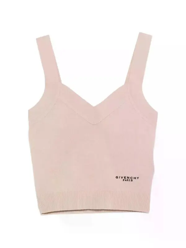 Givenchy Knit V-neck Top - Neutrals