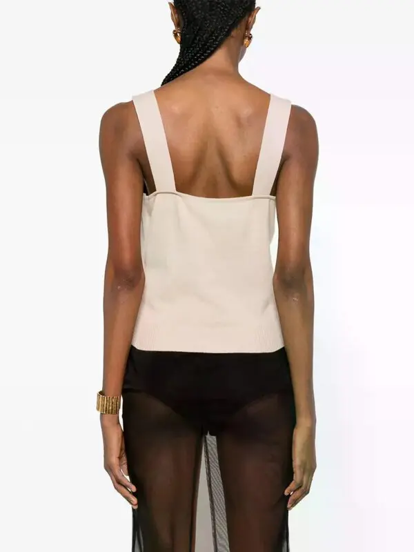Givenchy Knit V-neck Top - Neutrals