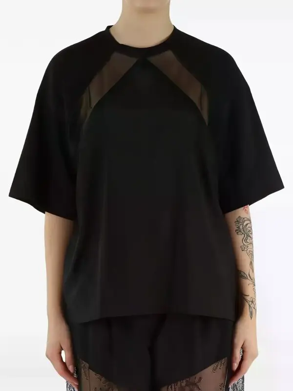 Pinko Mesh-panel T-shirt
