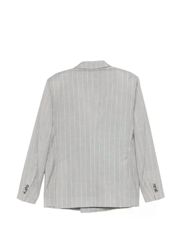 Tagliatore Light Pinstripe Double-breasted Blazer - Grey
