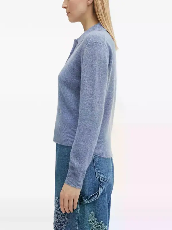 SPORTY & RICH Buttoned Logo Polo Top