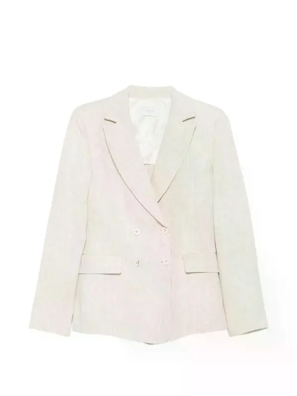 VIA MASINI 80 Double-breasted Blazer - Neutrals