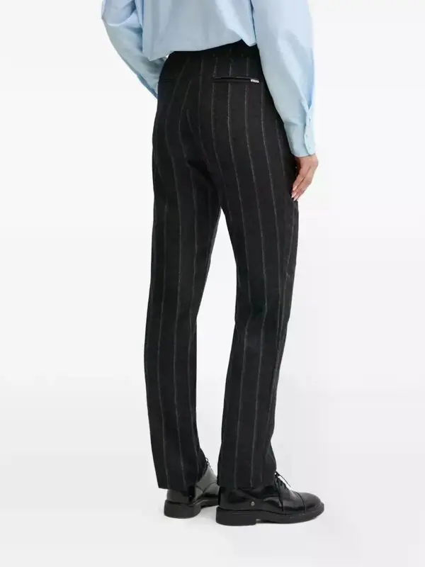 LA PETITE FRANÇAISE Pinstripe Drawstring Trousers