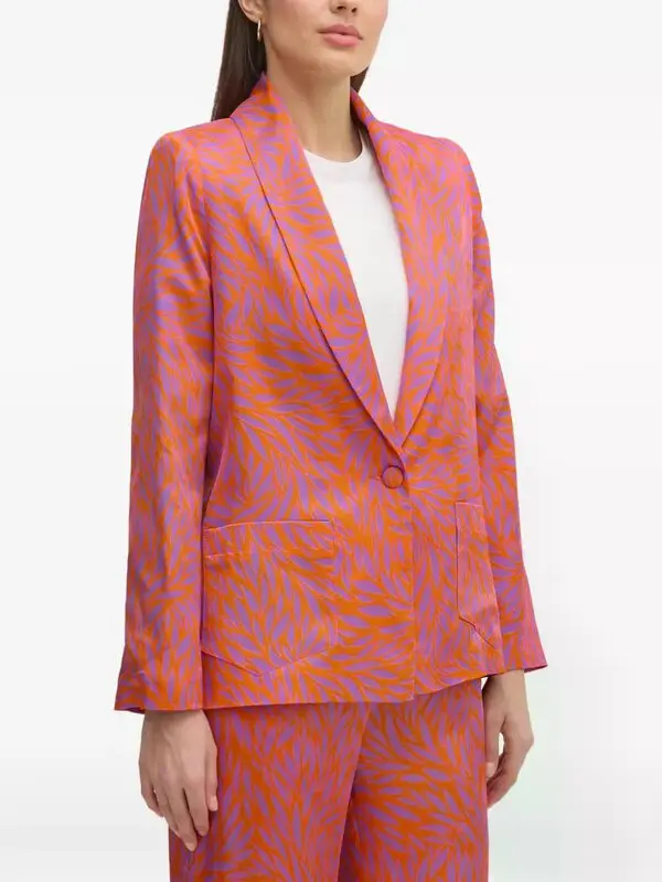 LA PETITE FRANÇAISE Leaf-print Blazer
