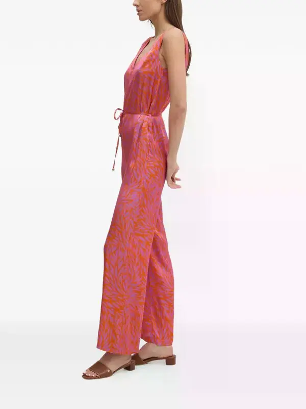 LA PETITE FRANÇAISE Colette V-neck Floral-print Jumpsuit