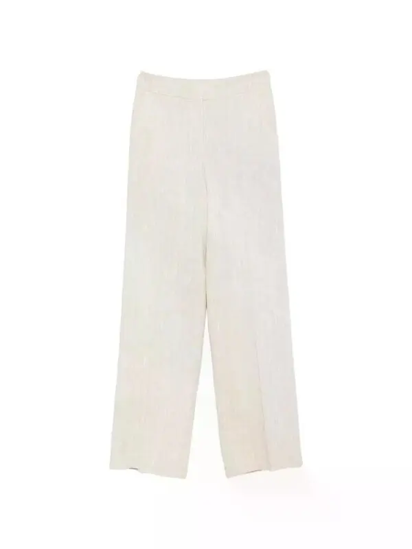 VIA MASINI 80 Wide-leg Trousers - Neutrals