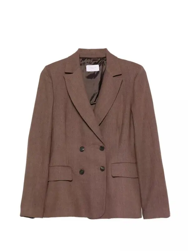 VIA MASINI 80 Double-breasted Jacket - Brown