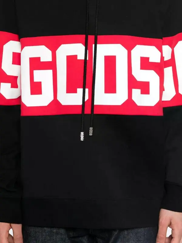 Gcds Logo-stripe Hoodie