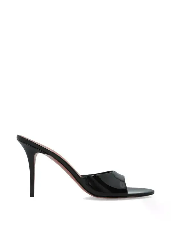 Amina Muaddi Elodie Patent Sandals - Black