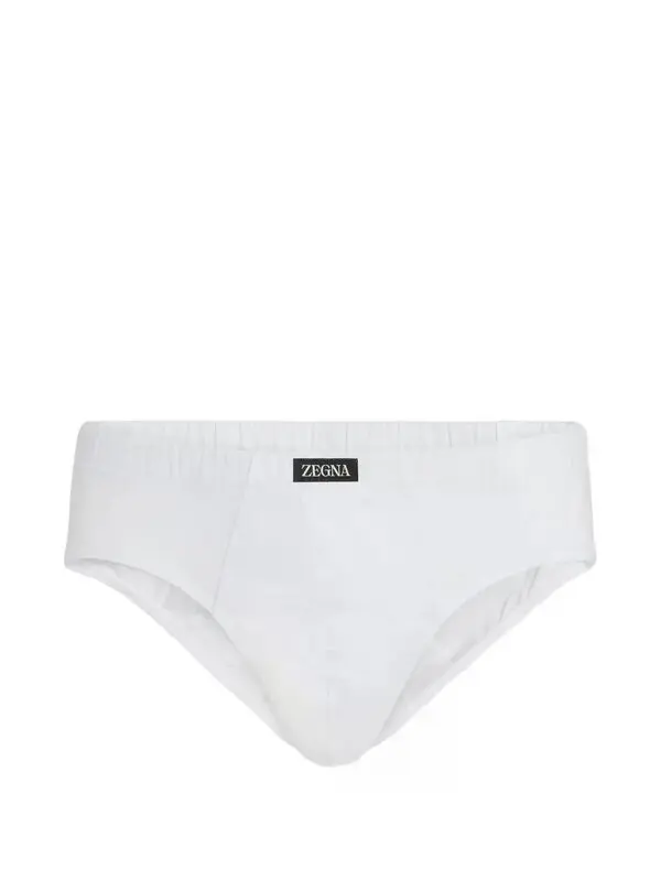 Zegna Elasticated Logo Briefs - White