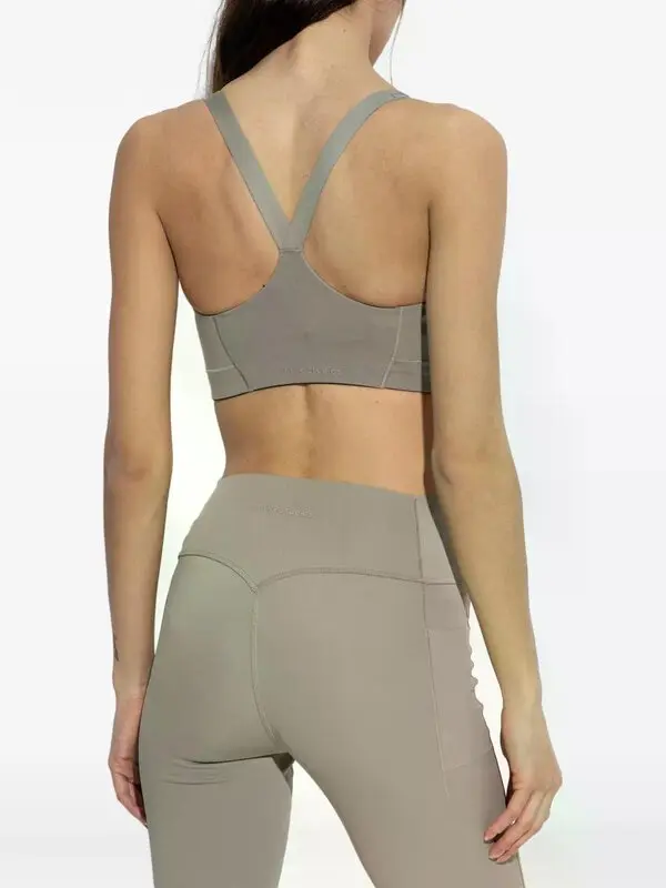 Adidas X Entire Studios Optime Logo-detail Sports Bra - Neutrals