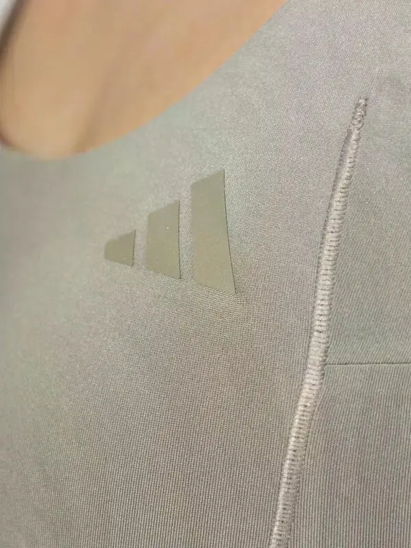 Adidas X Entire Studios Optime Logo-detail Sports Bra - Neutrals