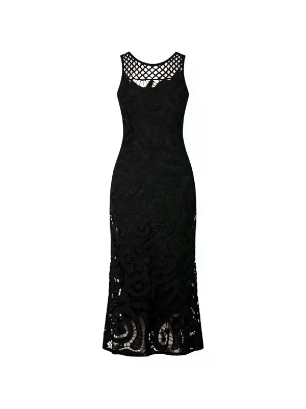 Pinko Crochet Knit Midi Dress