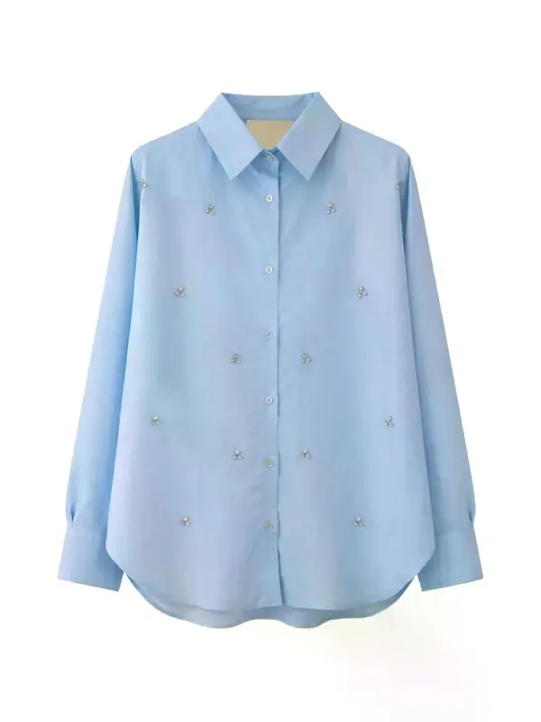 A PAPER KID Embellished Cotton Shirt