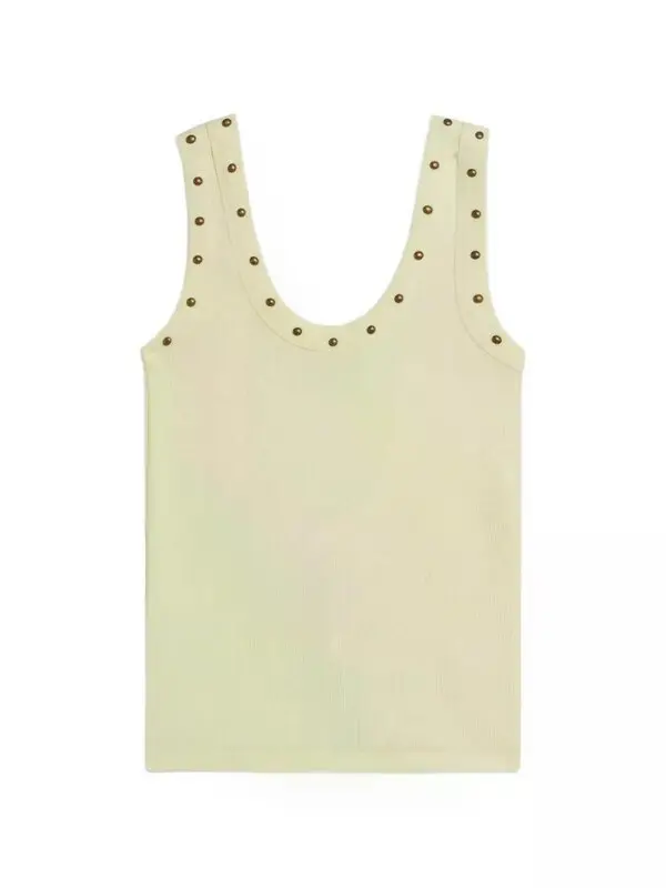 A PAPER KID Studded Tank Top - Neutrals
