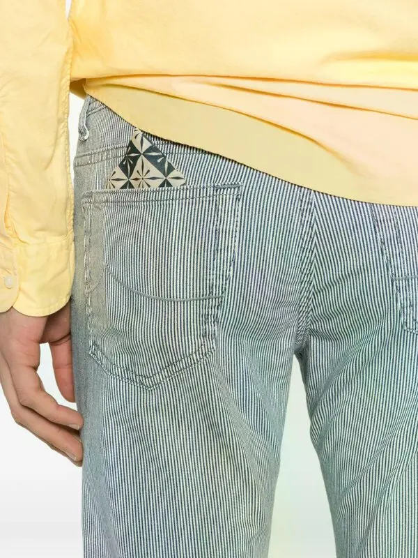Jacob Cohen Striped Five-pocket Jeans