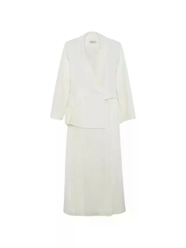Simkhai Alexandra Pleated Blazer Dress - White