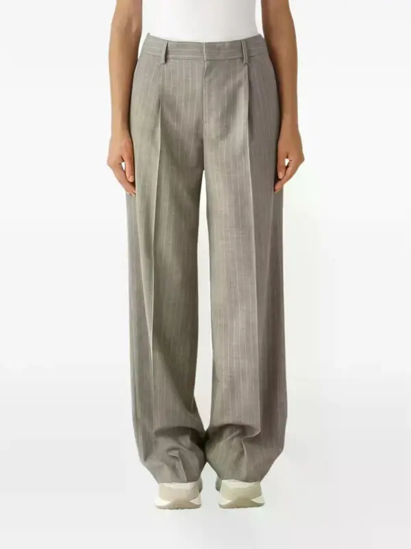 PT TORINO Iola Pinstripe Trousers - Grey