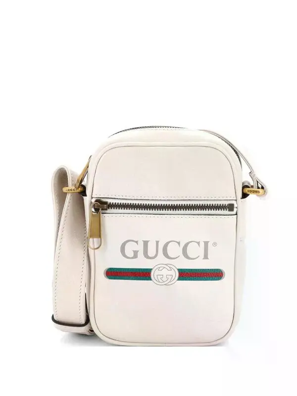 Gucci Logo Zip Printed Leather Mini Crossbody Bag